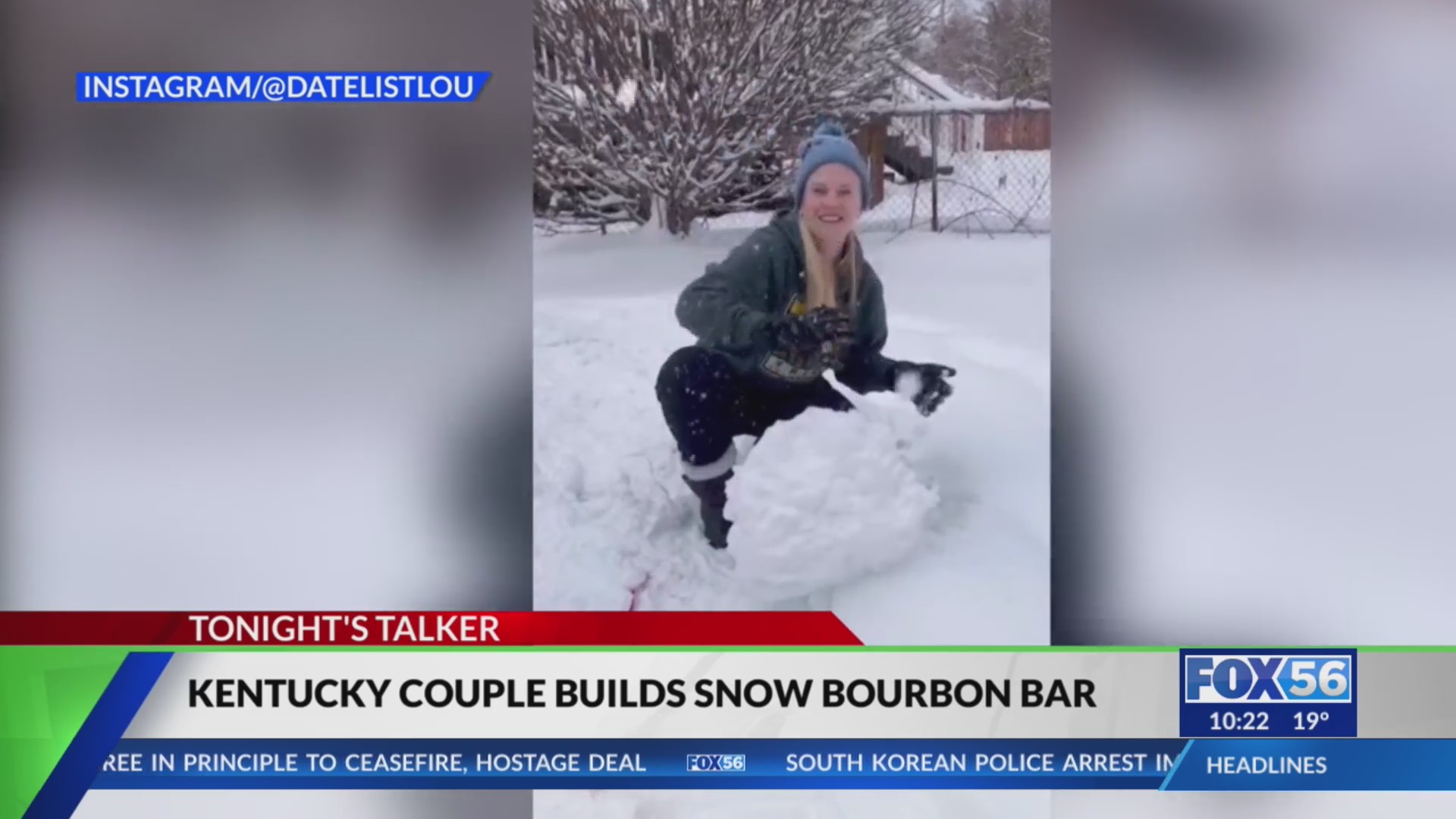 Kentucky couple’s snow bourbon bar goes viral – FOX 56 News