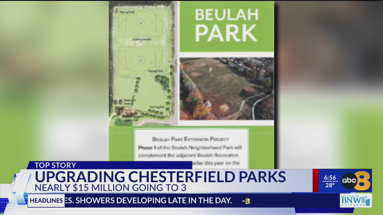 Millions in funds going to three Chesterfield park projects – WRIC ABC ...