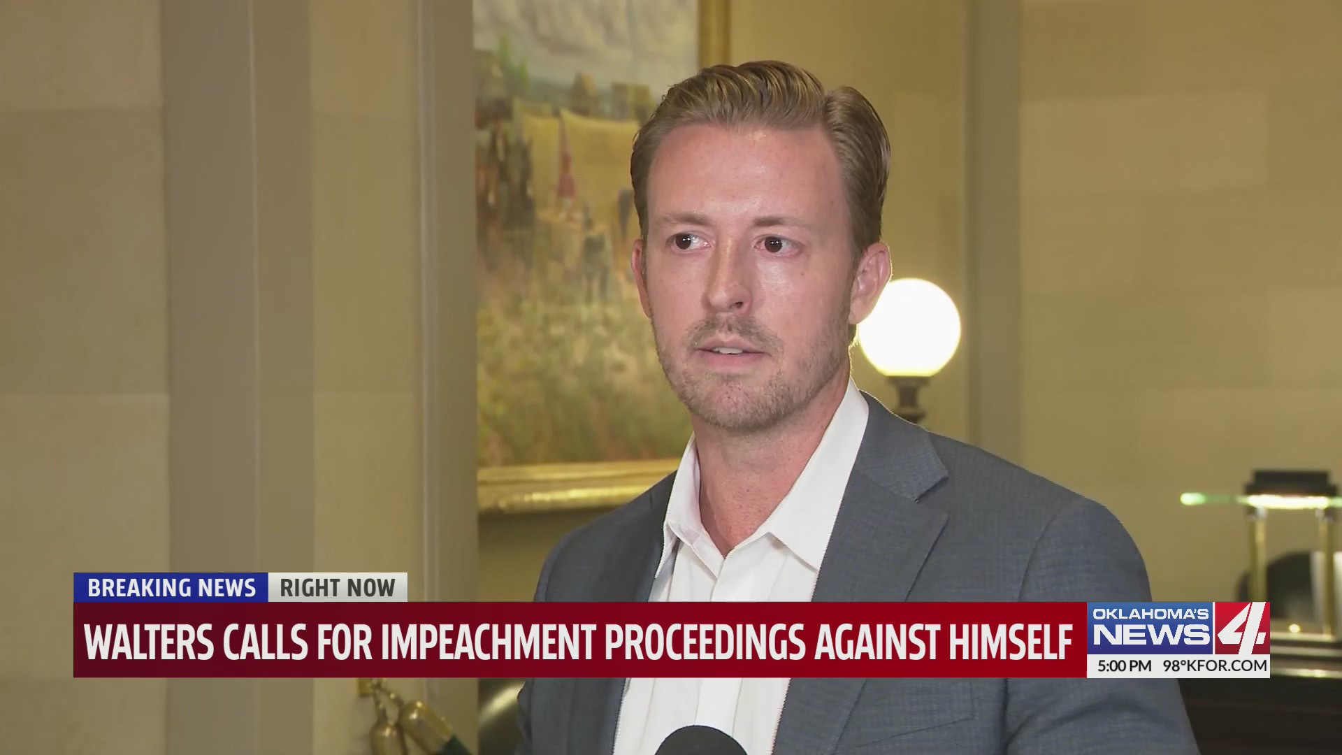 Walters calls for impeachment proceedings against himself – KFOR.com ...