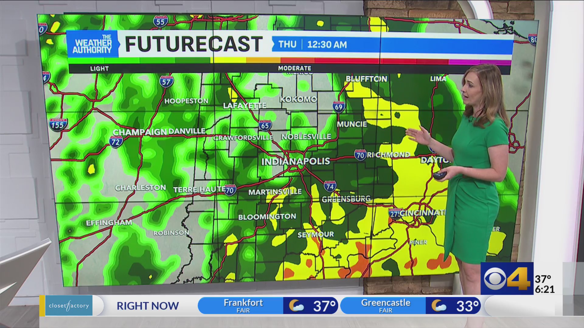 Sunny and seasonal today; timing return of rain – WTTV CBS4Indy