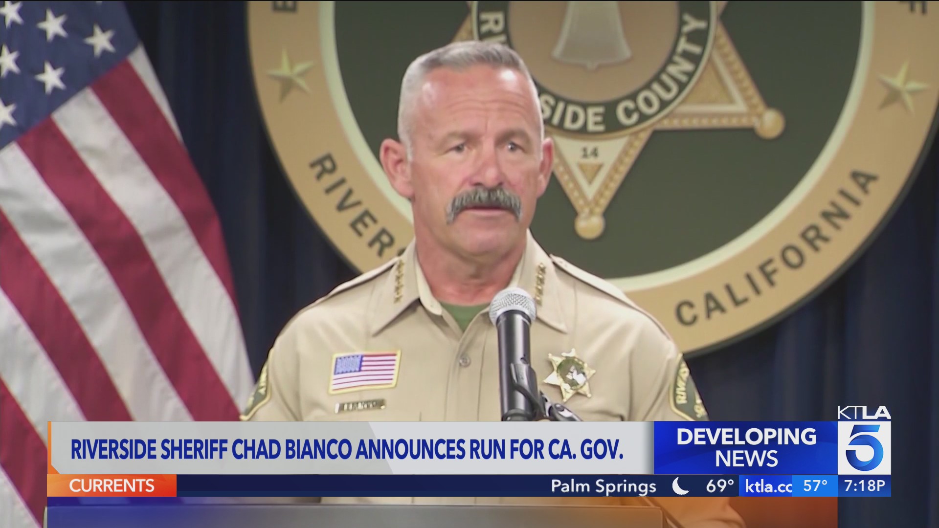 Riverside County Sheriff Chad Bianco Announces run for California Governor – KTLA