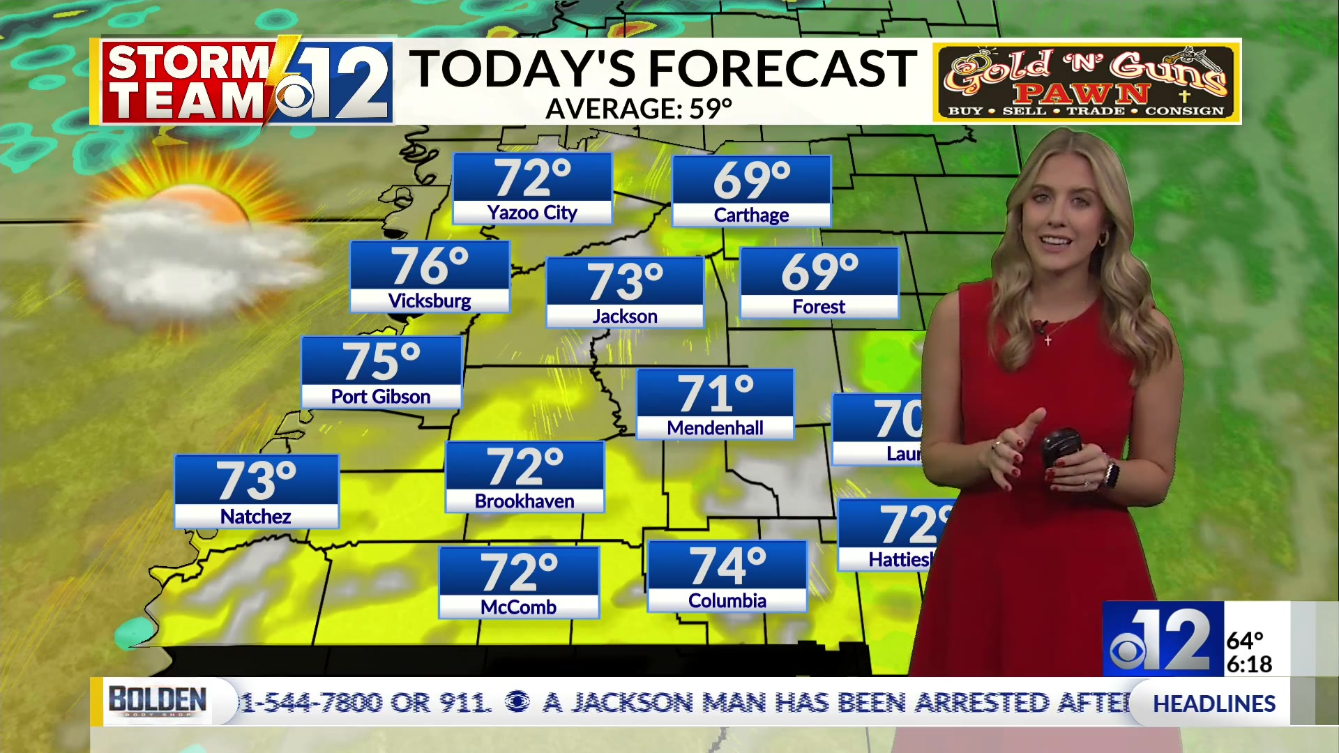 Early Monday Morning Weather Update-12/16 – WJTV