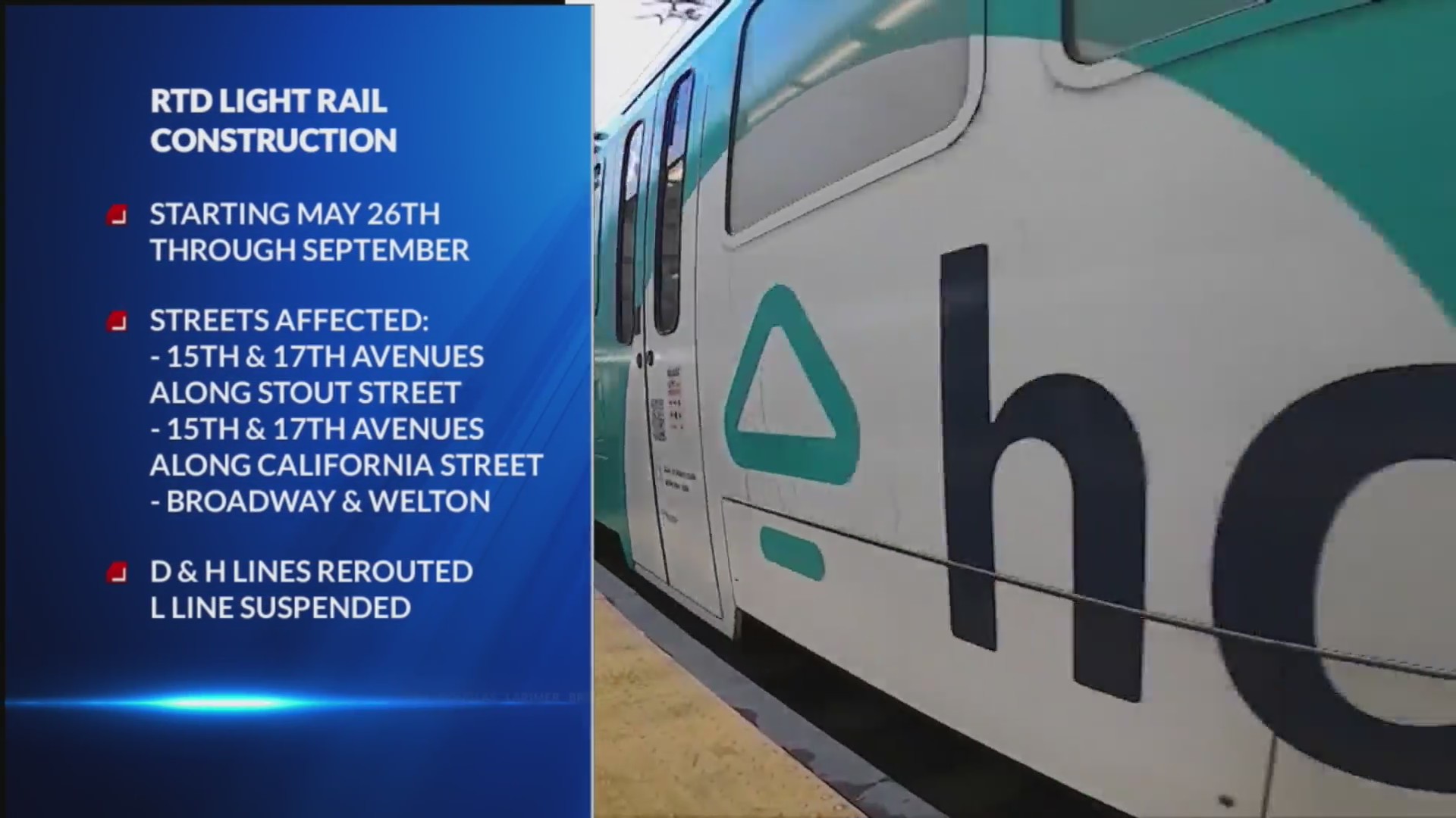 RTD to suspend several light rail lines in downtown Denver – FOX31 Denver