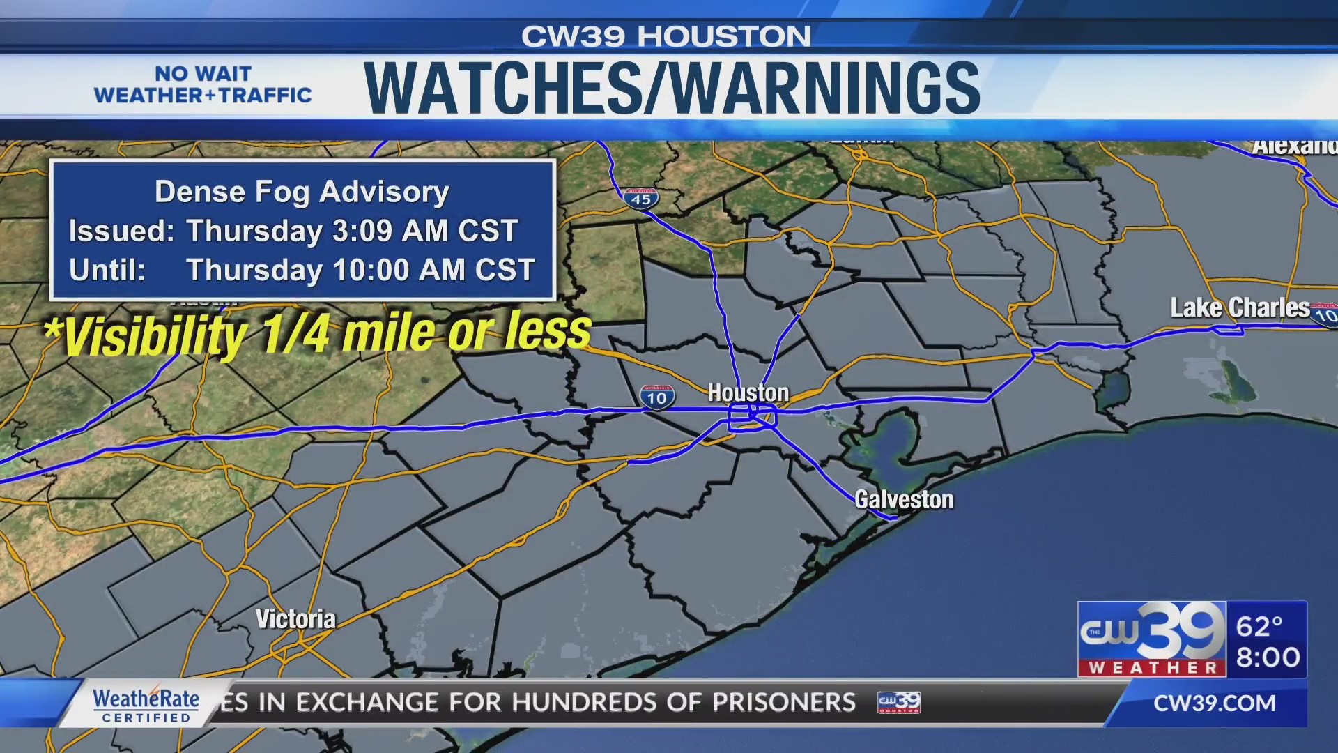 Dense Fog Advisory till 10 a.m. for local and surrounding counties ...