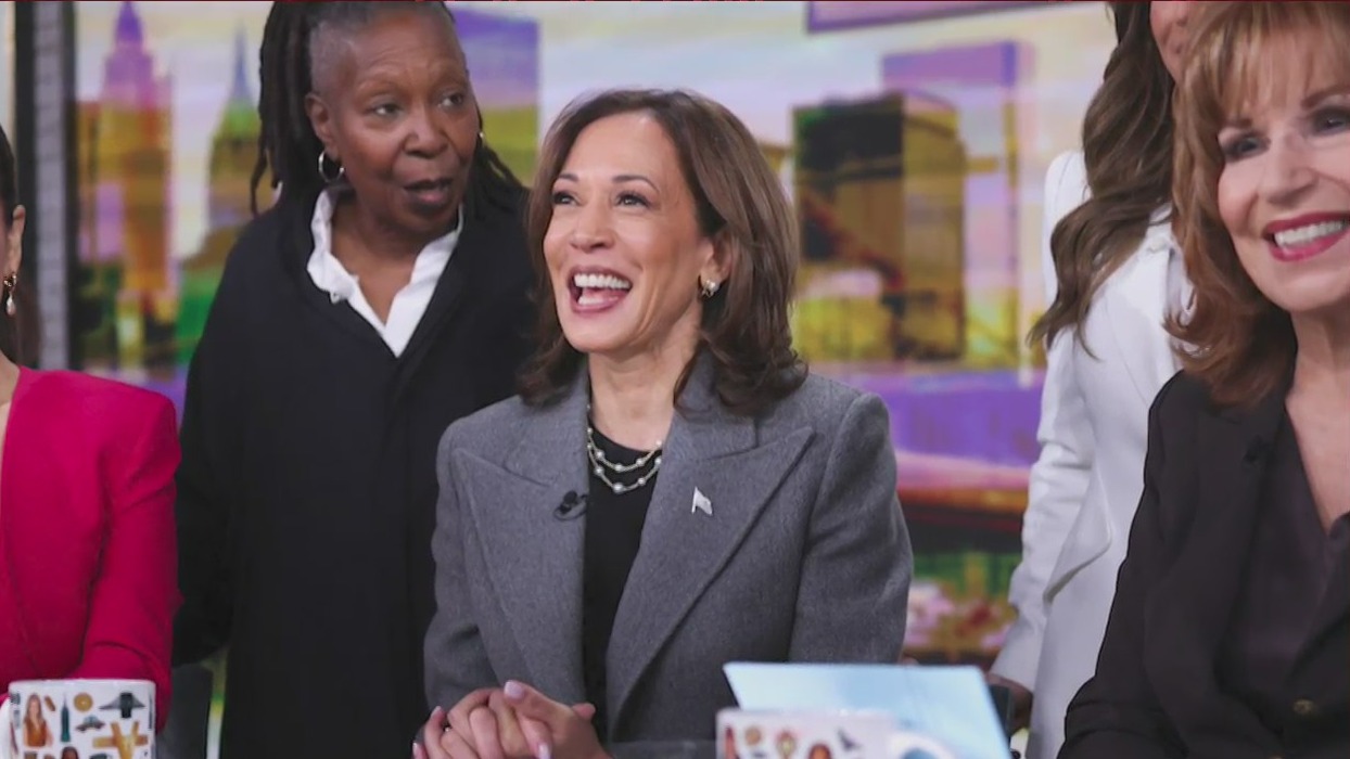Harris shares a beer with Colbert, unveils policies during media blitz ...