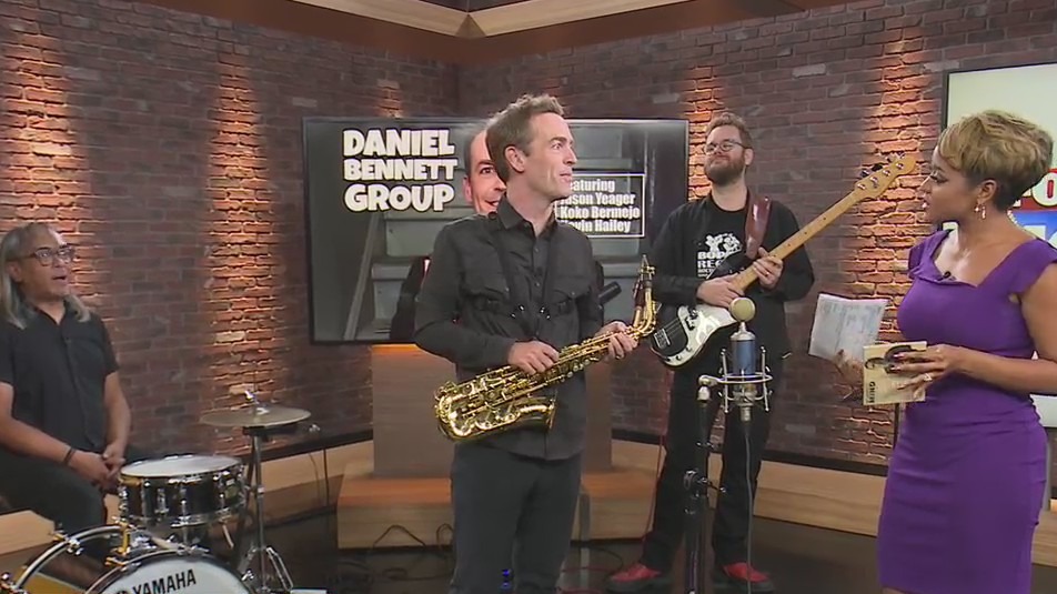 The Daniel Bennet group in studio and to perform at the Crocker tonight ...