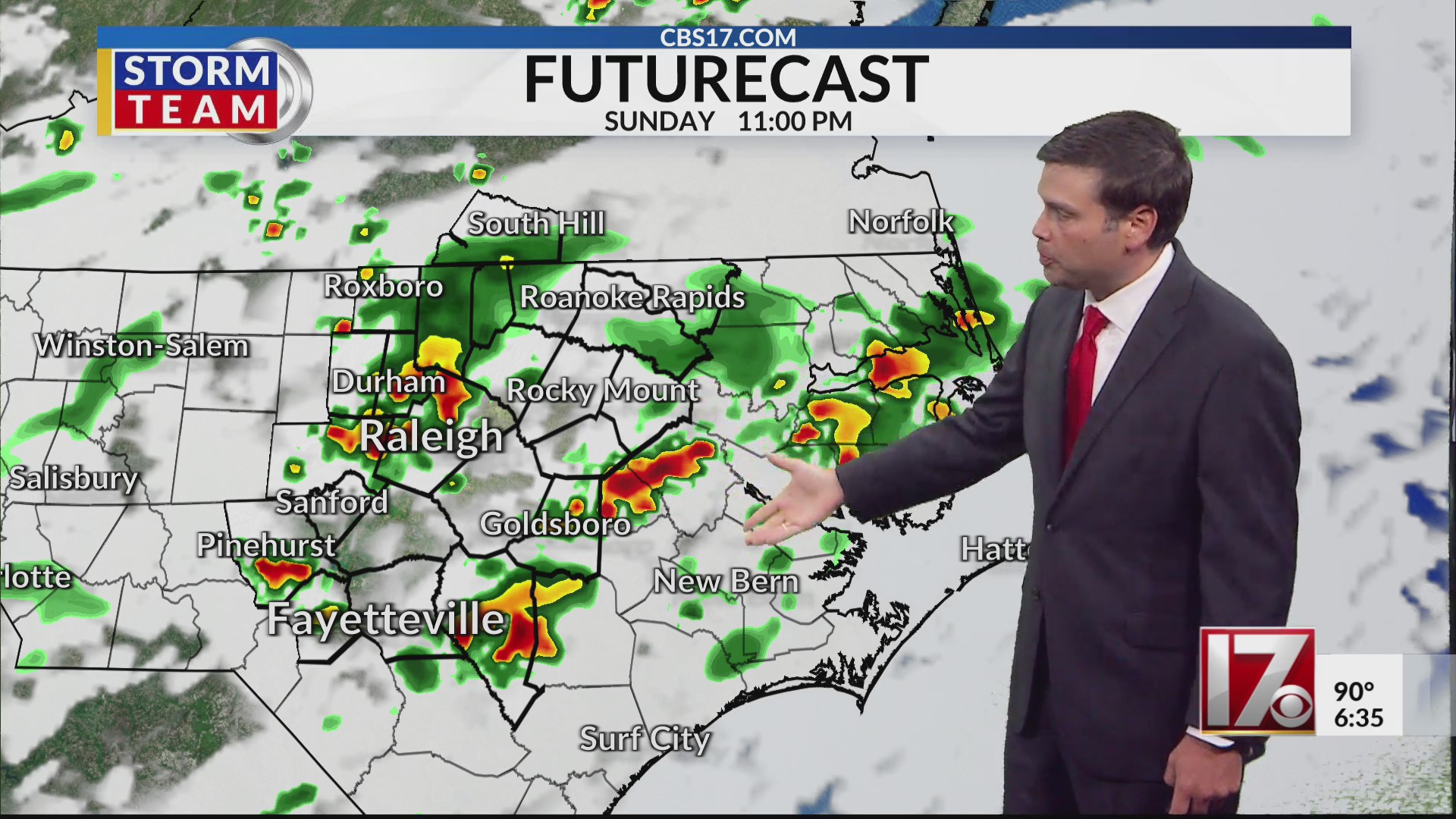 Lance Blocker’s Sunday night central NC weather forecast – CBS17.com