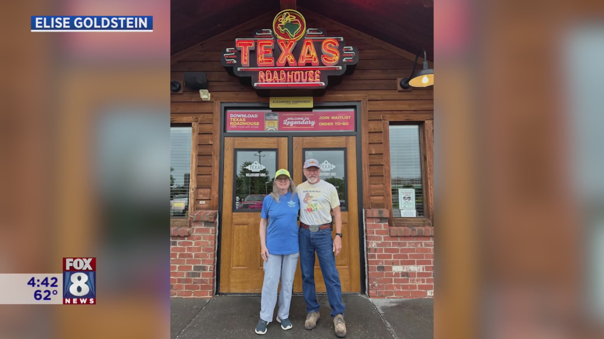 Couple stops in Willoughby on journey to visit every Texas Roadhouse in ...