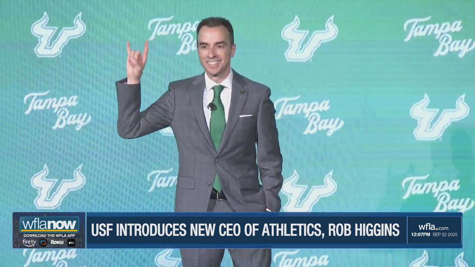 USF introduces new CEO of athletics, Rob Higgins – WFLA