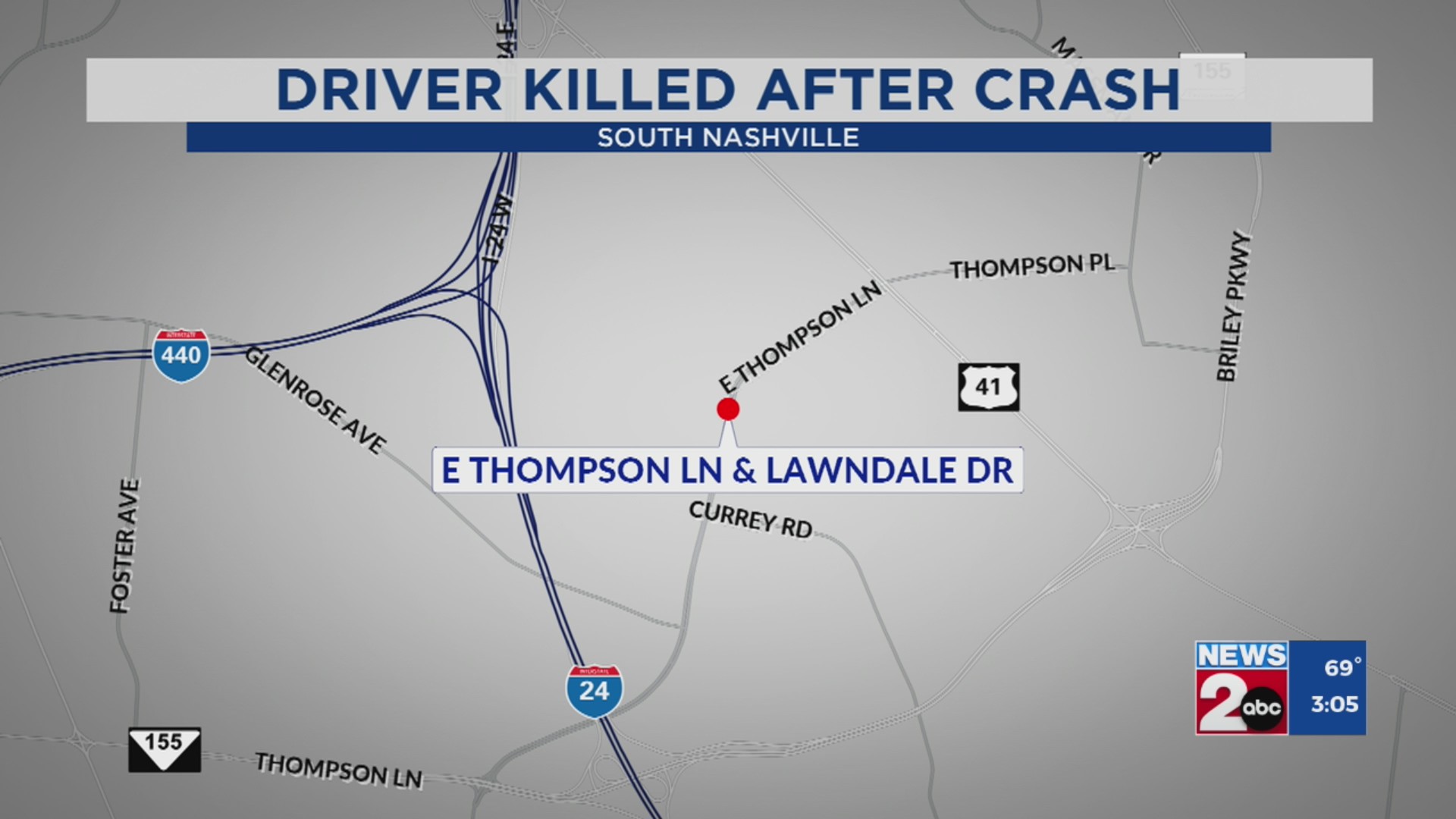 Driver killed in crash on East Thompson Lane – WKRN News 2