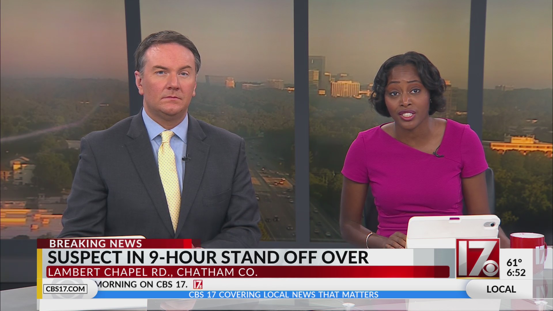 Man hurt in 9-hour standoff, deputy-involved shooting – CBS17.com