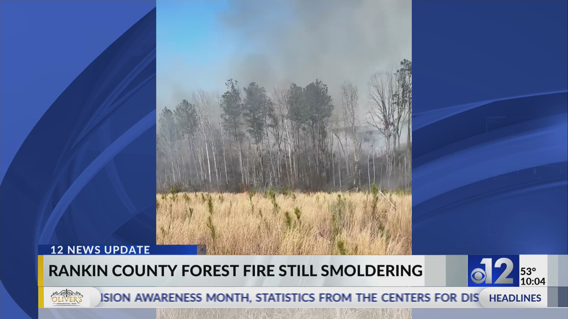 Rankin County forest fire still smoldering – WJTV