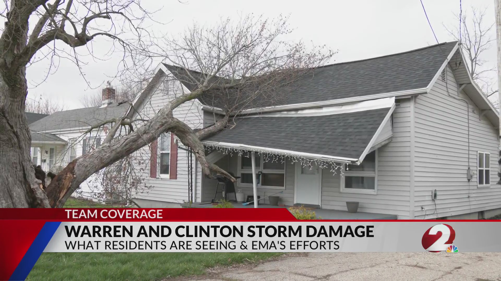 Clinton County resident recalls tree falling onto house – WDTN.com