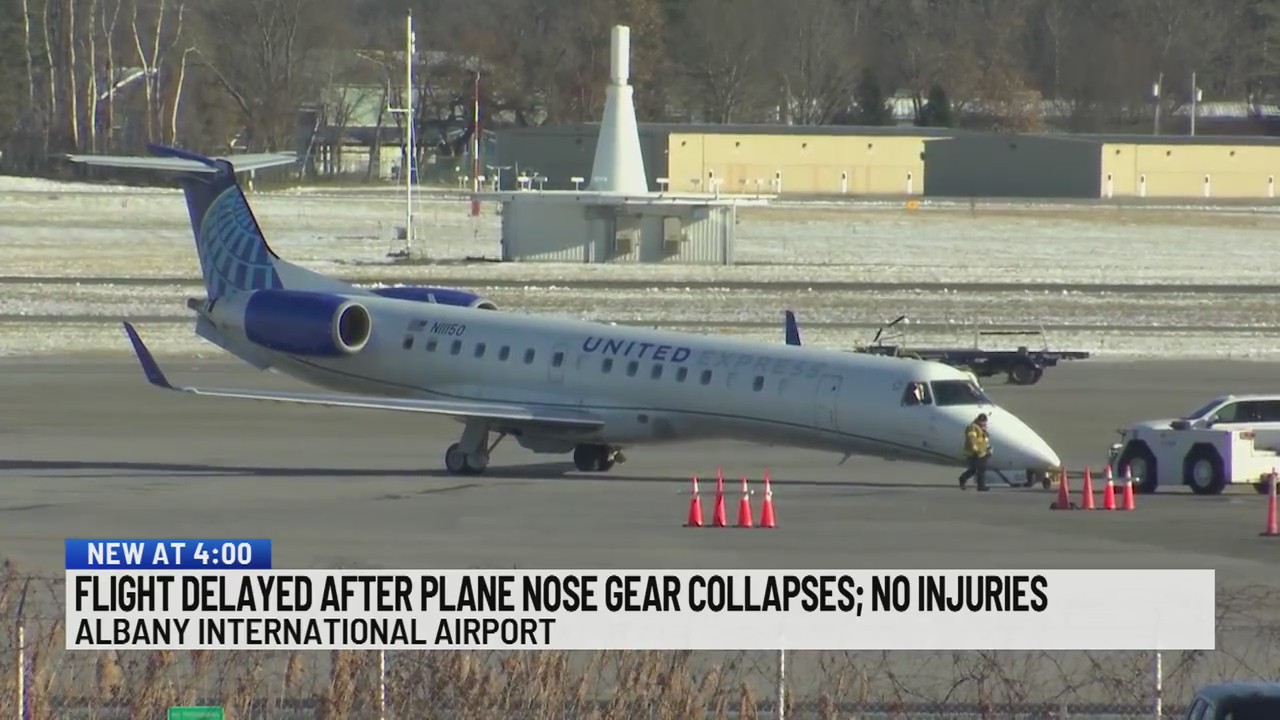 Nose gear of United plane collapses before Albany flight – NEWS10 ABC