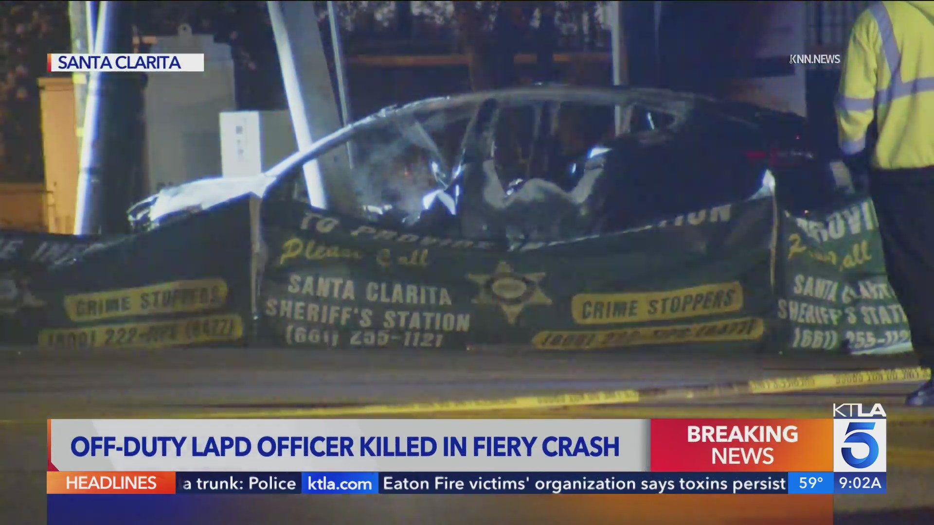 Fiery crash leaves off-duty LAPD officer dead; woman arrested on ...