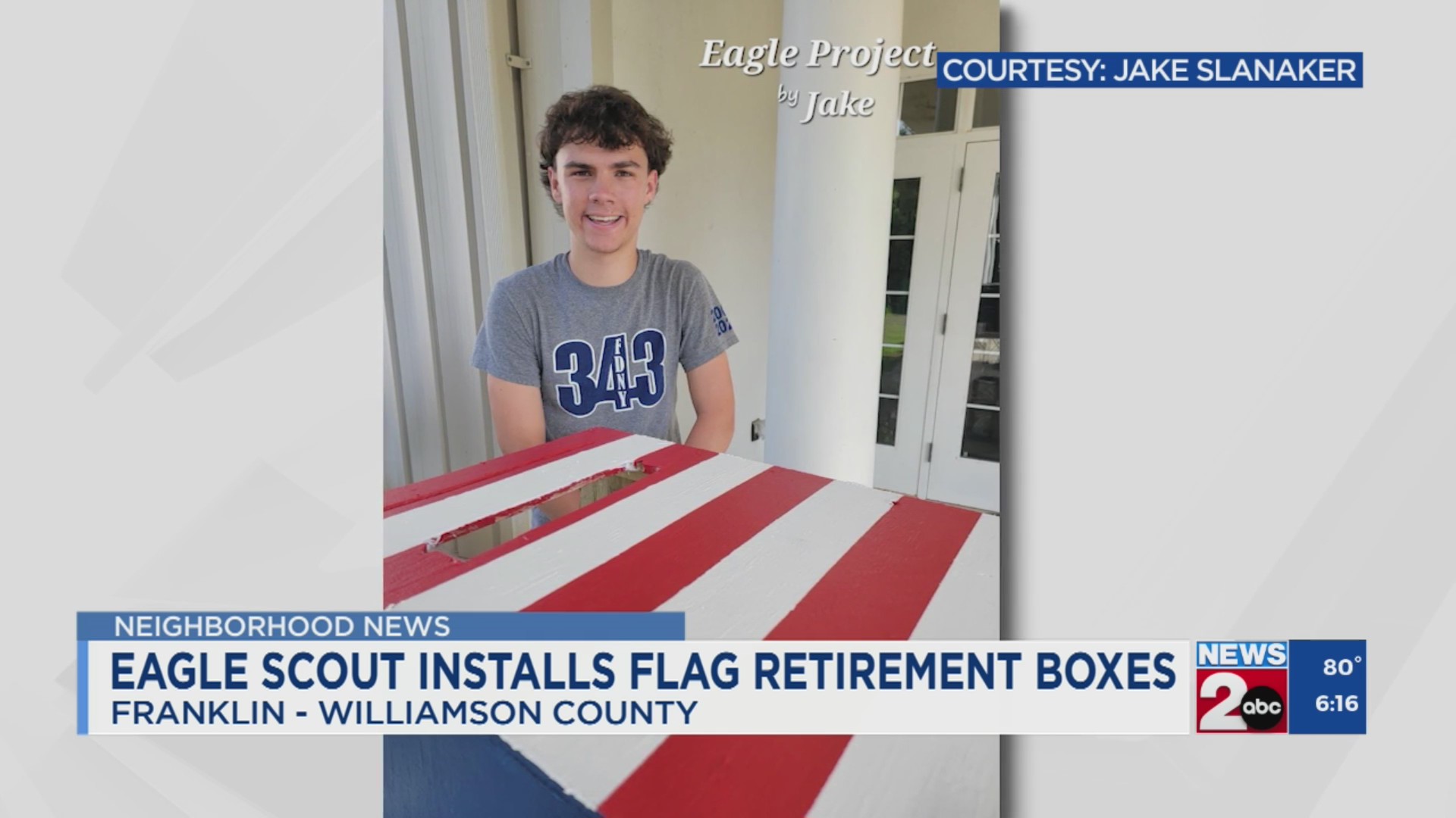 Eagle Scout project installs American flag retirement boxes – WKRN News 2