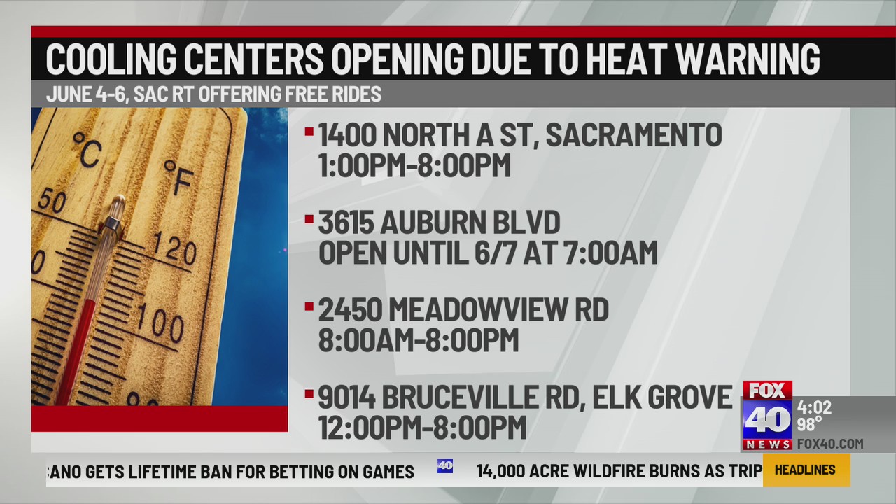 Cooling centers open in the Sacramento area during the heat wave ...