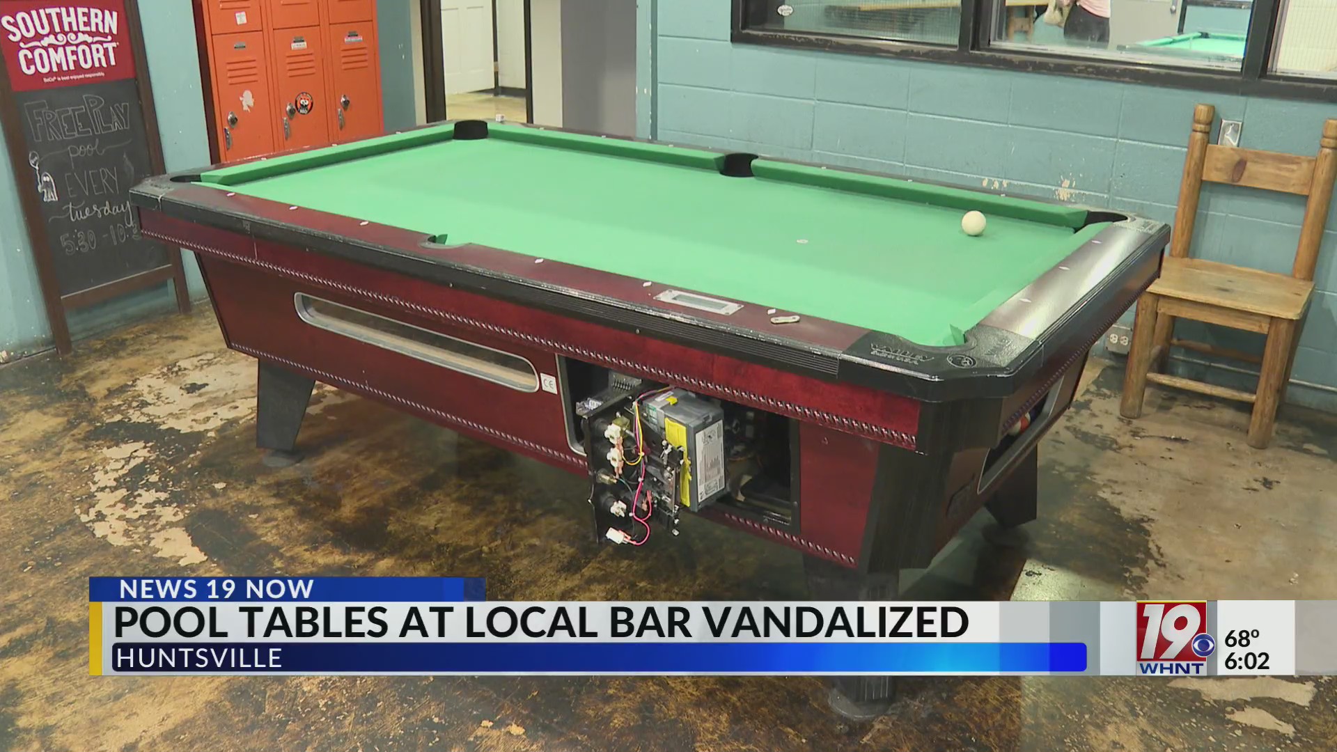 Pool Tables Vandalized at Local Bar | May 5, 2025 | News 19 at 6 p.m ...