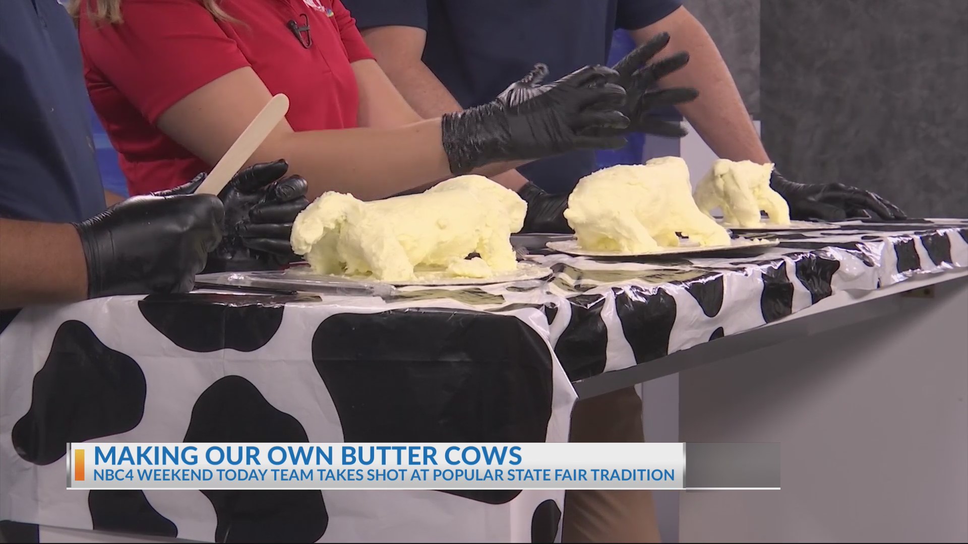 NBC4 Weekend Today team makes butter cows – NBC4 WCMH-TV