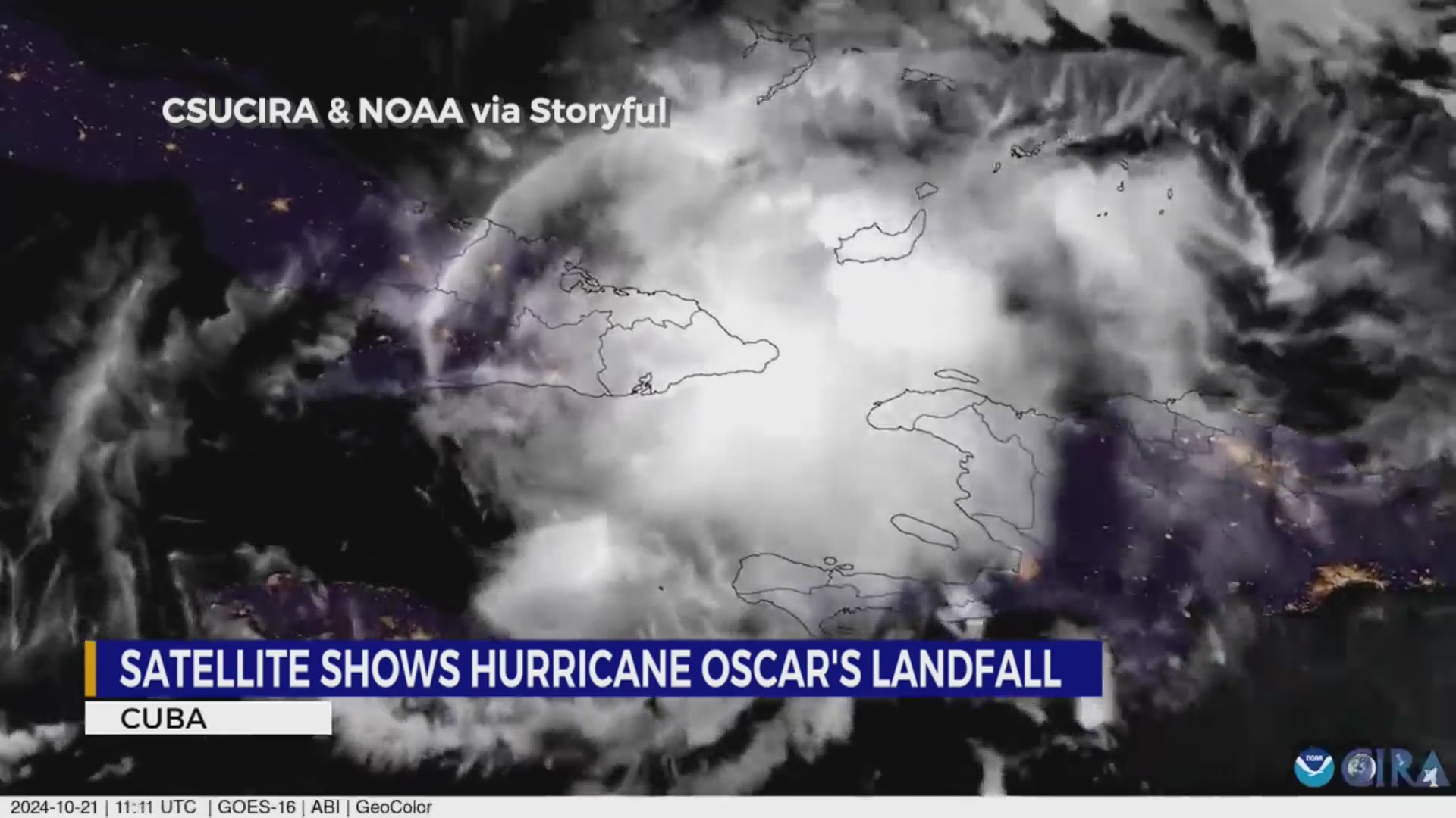Satellite shows Hurricane Oscar’s landfall – WKRN News 2