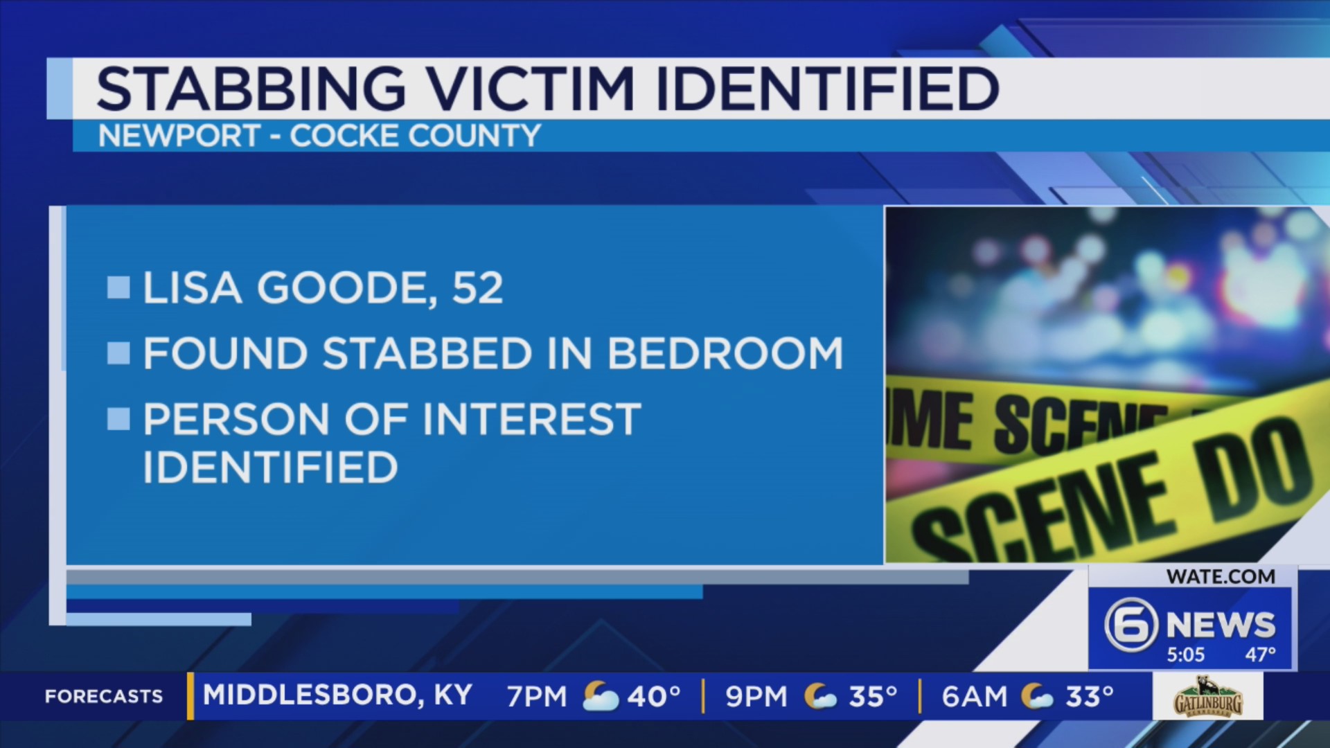 Newport Stabbing Victim Identified – WATE 6 On Your Side
