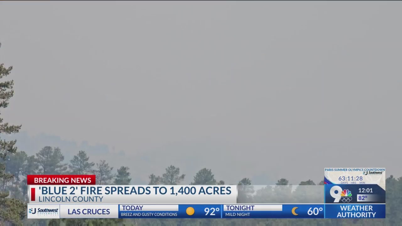 Blue 2 Fire burning more than 1,400 acres near Ruidoso – KTSM 9 News