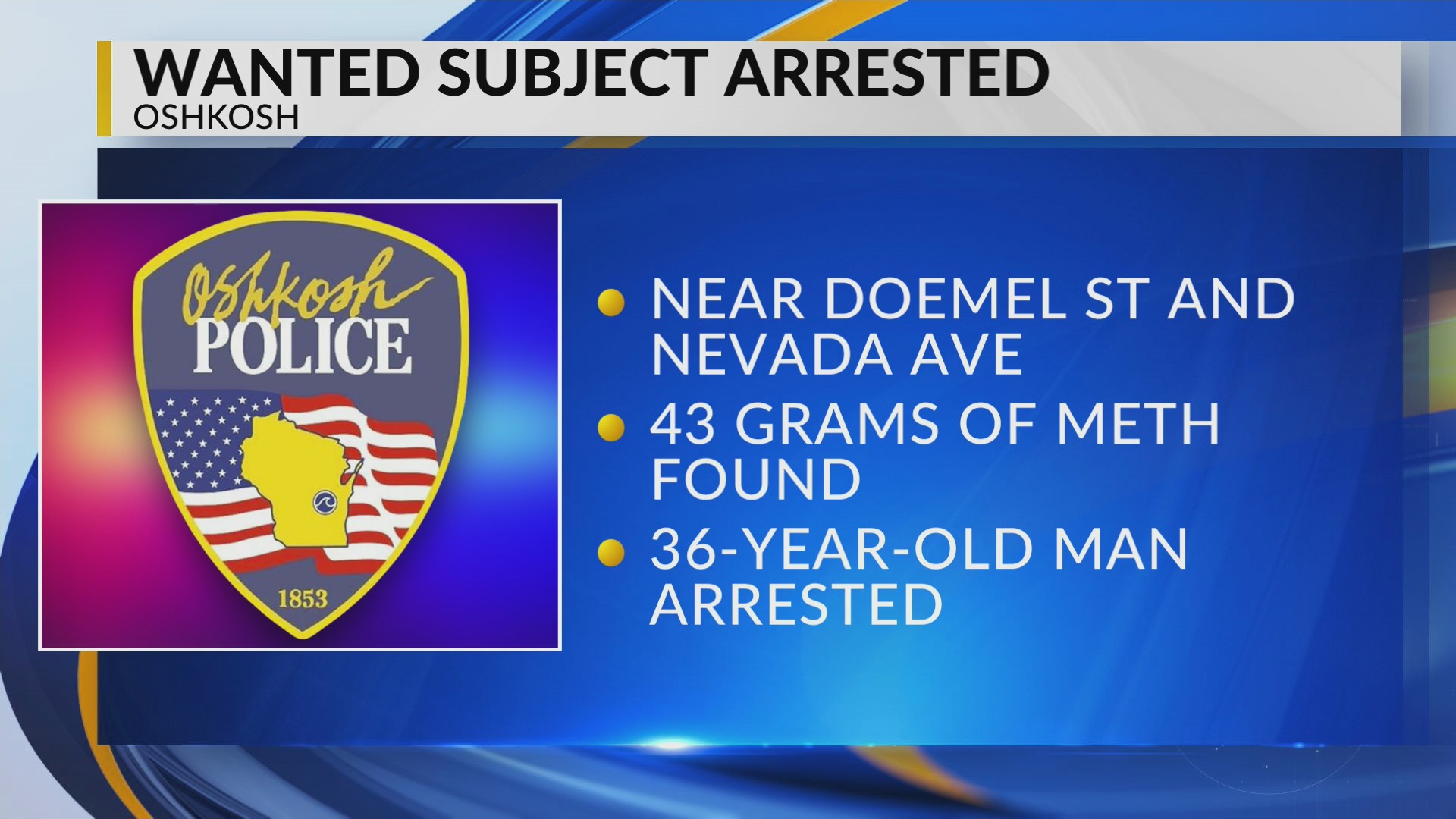 36-year-old wanted fugitive arrested in Oshkosh following drug ...