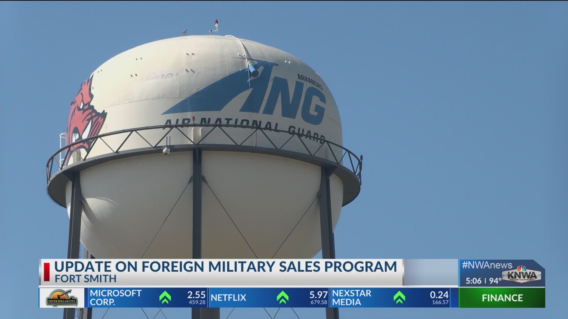 Gov. Sanders delivers remarks at Ebbing Air National Guard Base in Fort ...