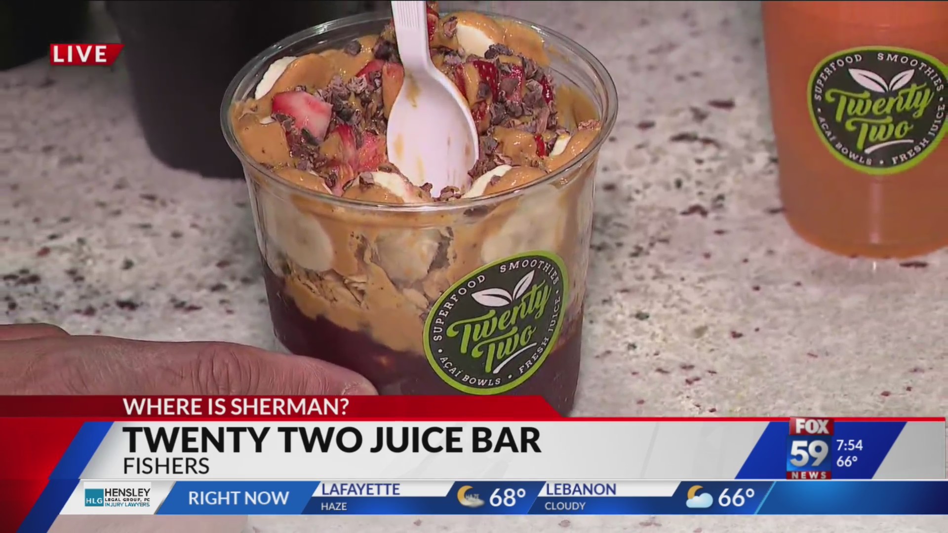 Where is Sherman? Twenty Two Juice Bar – Fox 59