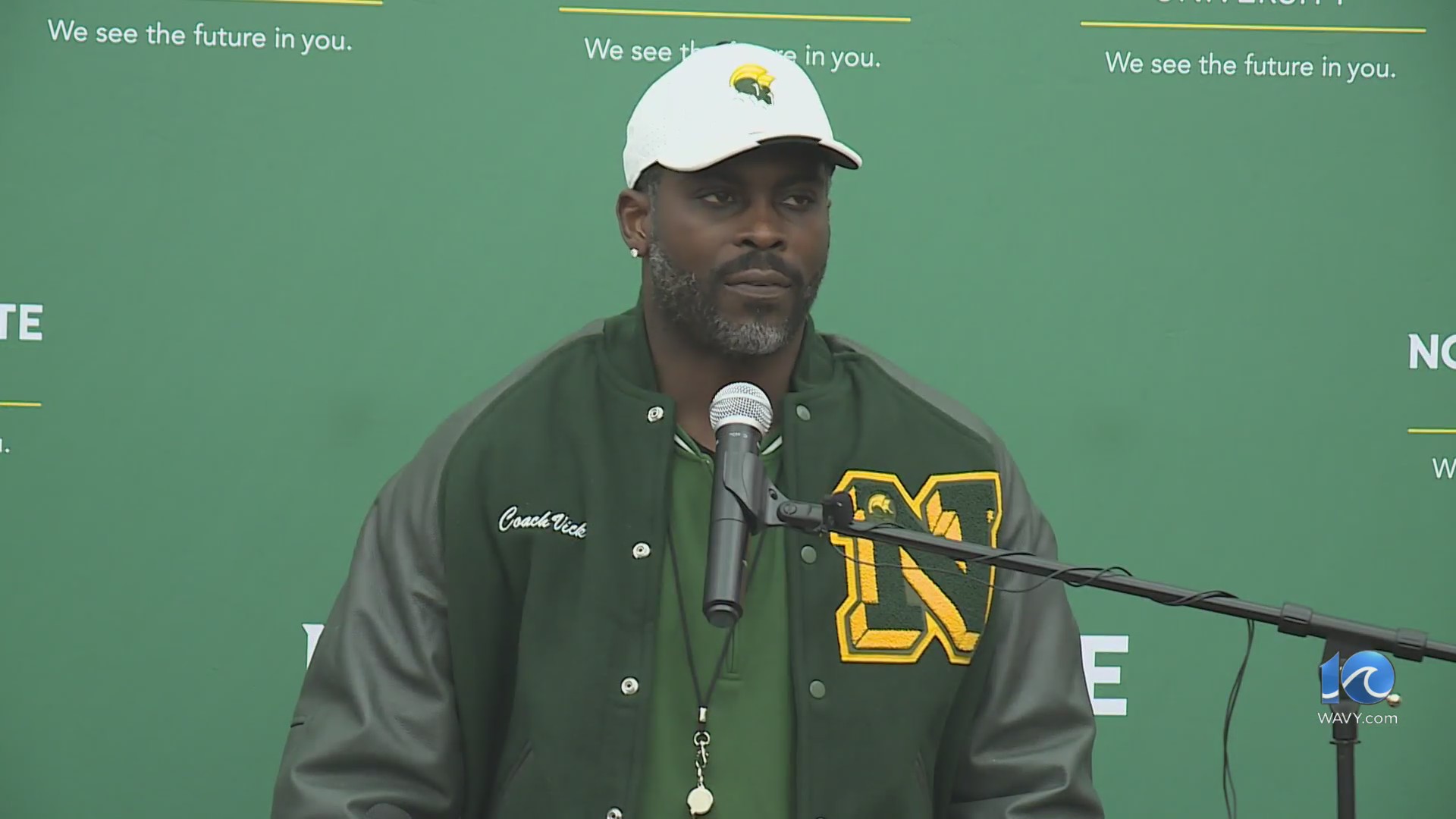 Michael Vick introduced as NSU football coach – WAVY.com