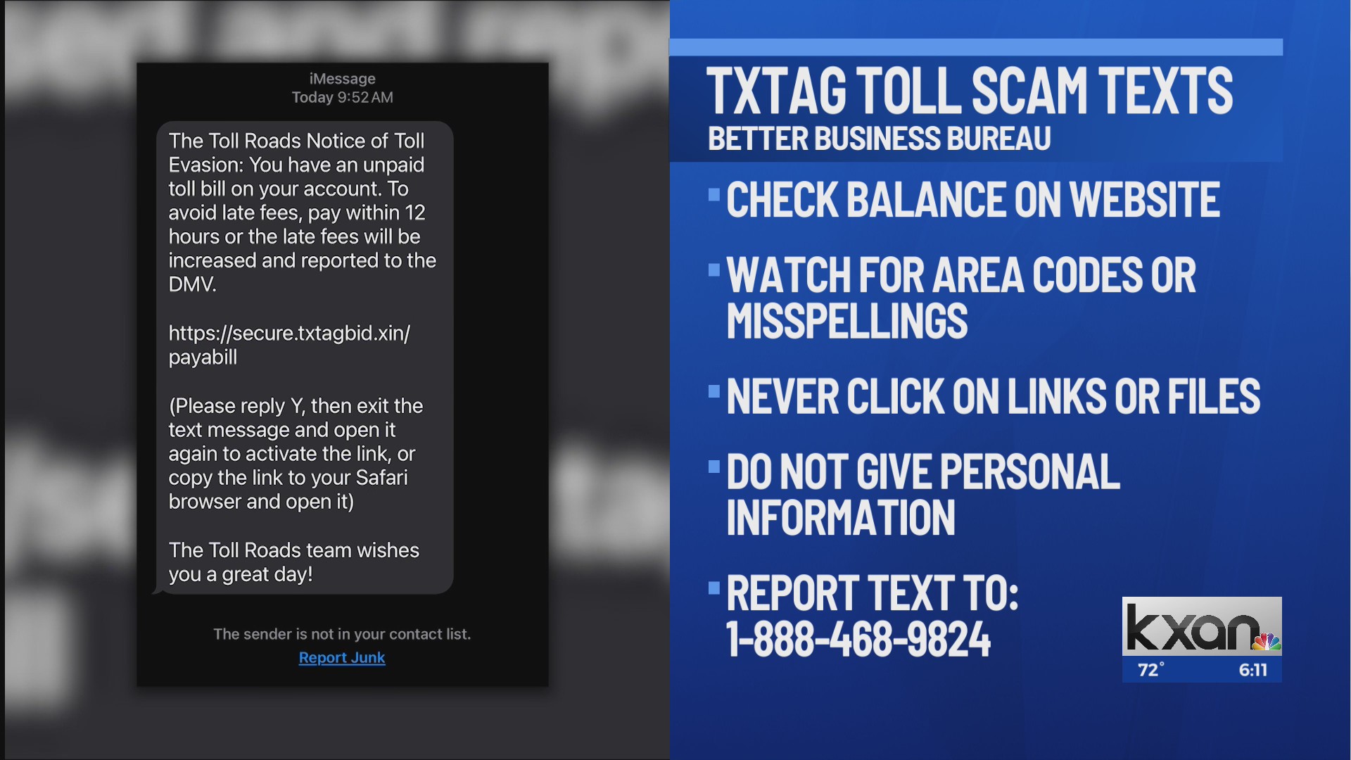 Received a suspicious TxTag toll bill text? Here’s how to report it – KXAN Austin