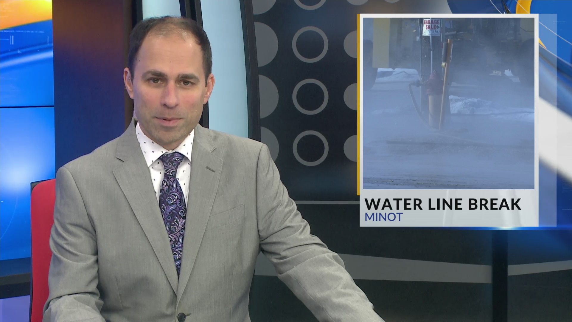 Minot water main break turns intersection into icy river in subzero ...
