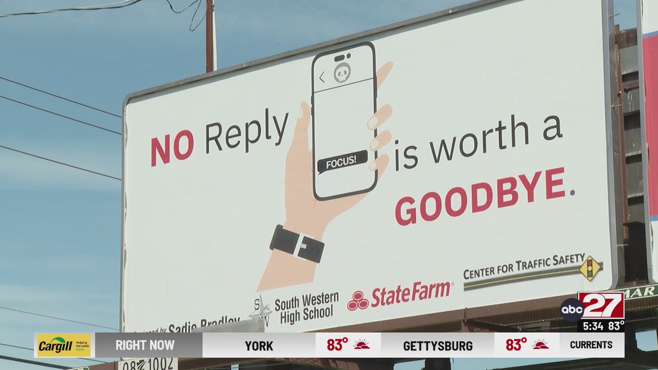 Student designs contest-winning safe driving billboard – ABC27