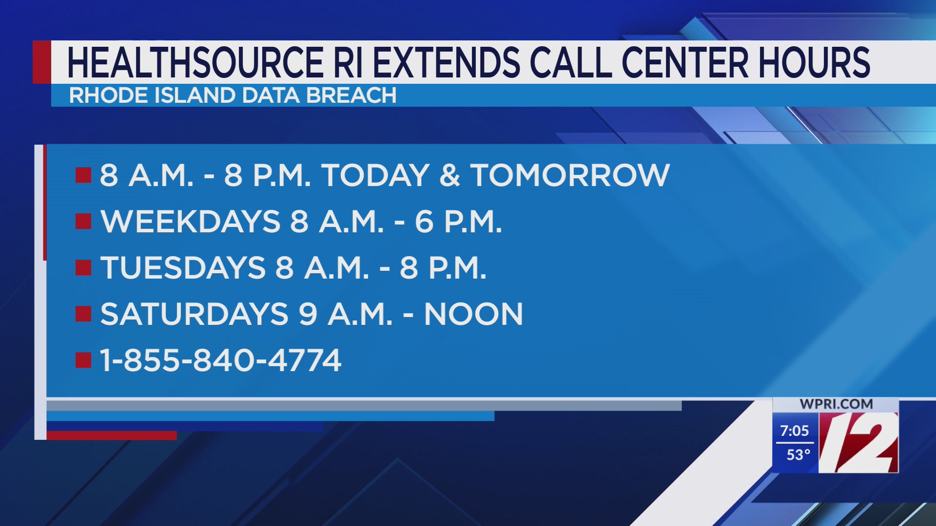 HealthSource RI extends call center hours – WPRI.com
