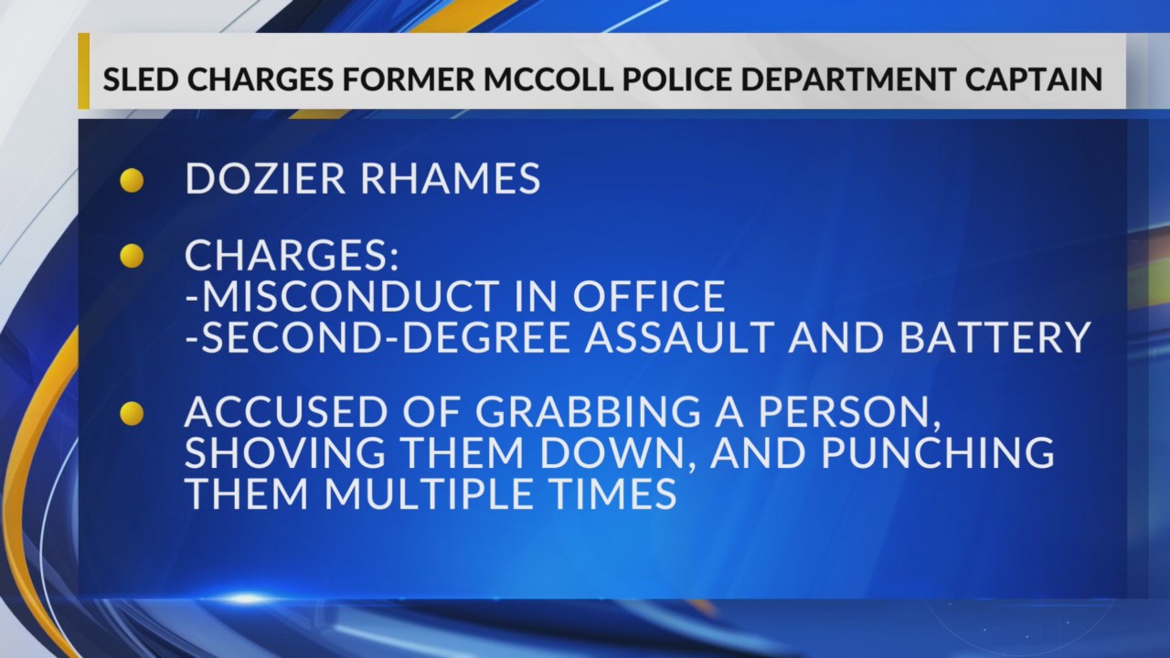 Now-former McColl police captain accused of misconduct, assault and ...