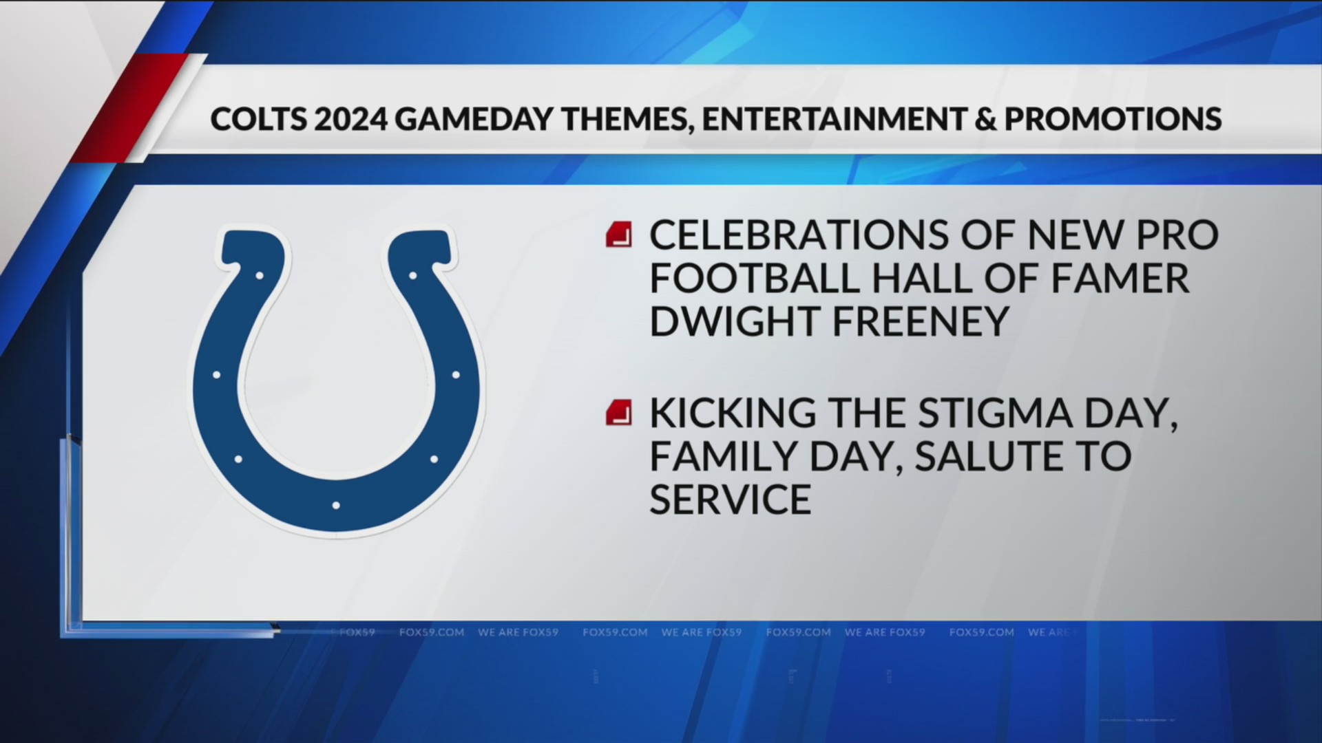 Indianapolis Colts announce themes, giveaways for home games – Fox 59