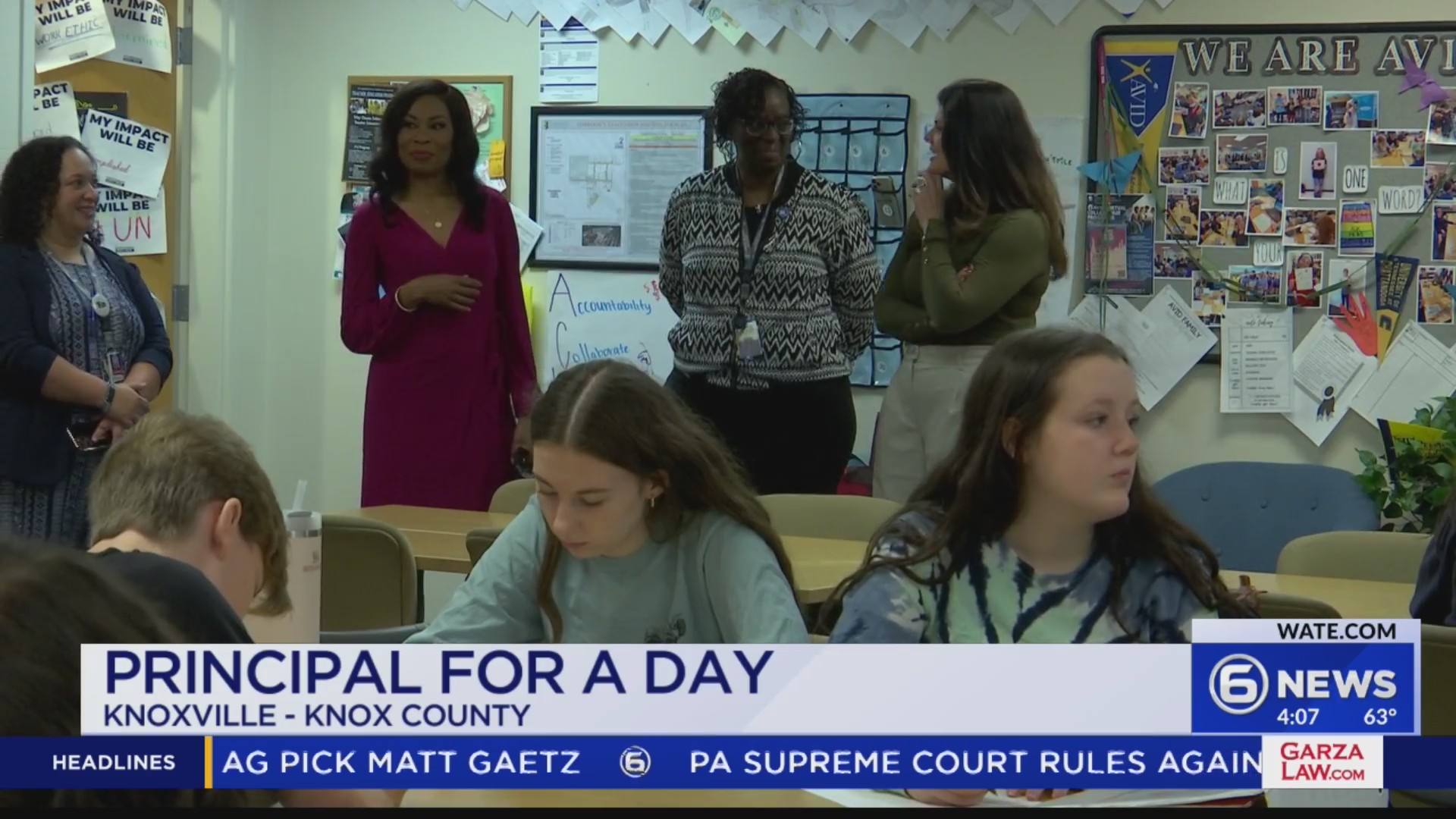 Tearsa Smith becomes principal for a day – WATE 6 On Your Side