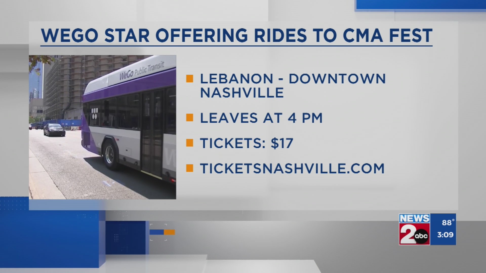WeGo Star offering rides to CMA Fest – WKRN News 2