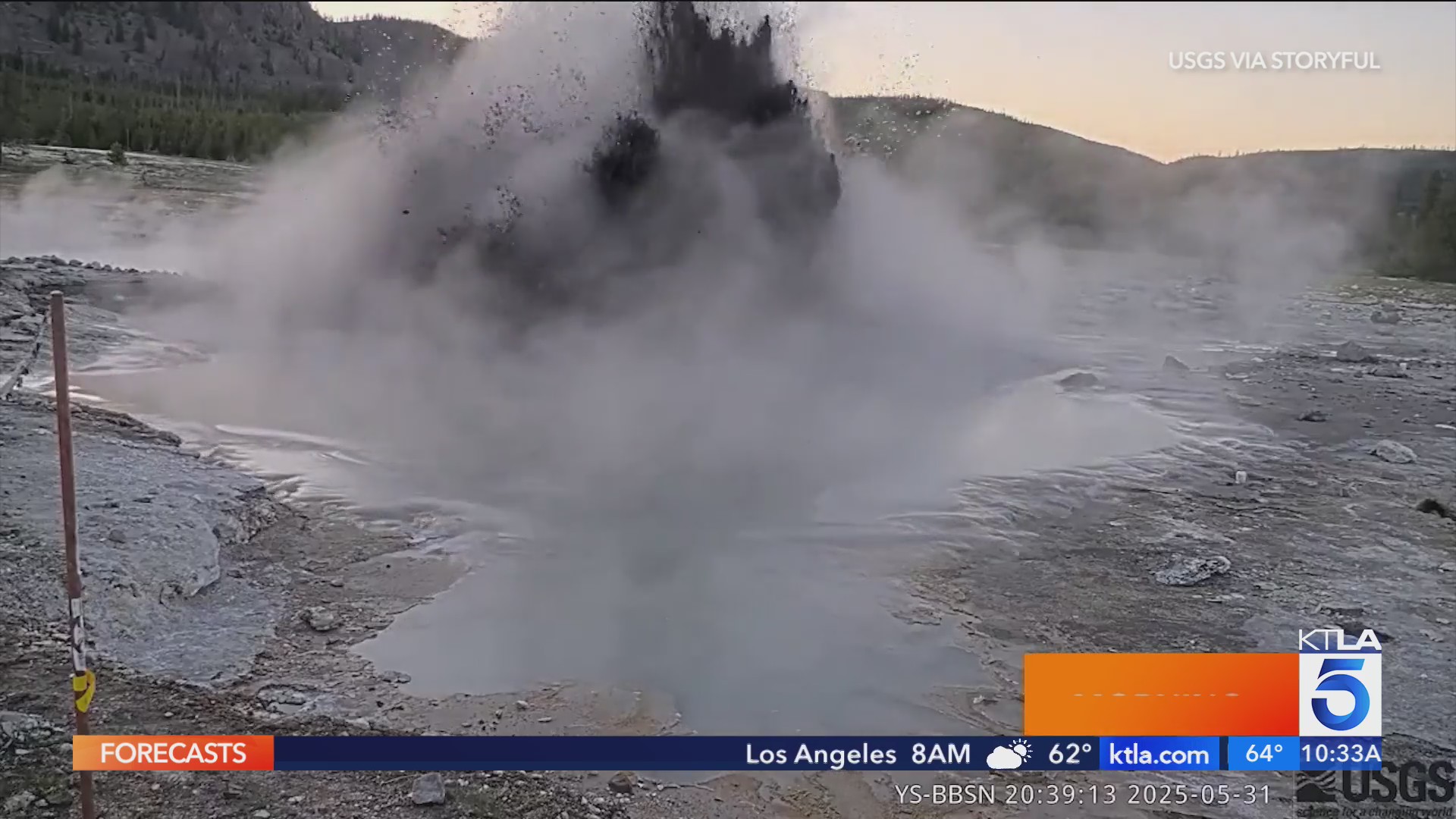 Eruption at Yellowstone caught on camera – KTLA