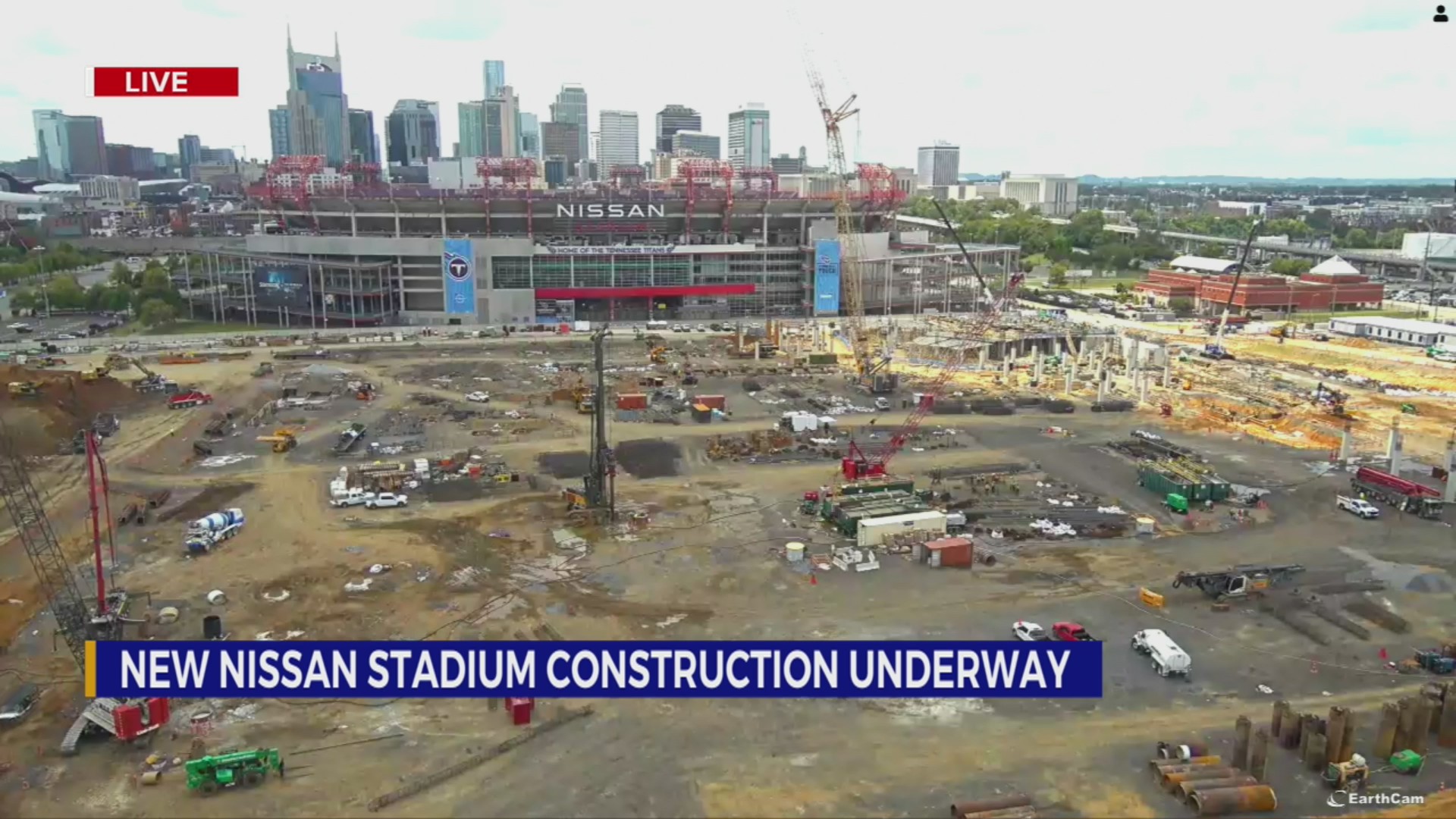 Watch the Nissan Stadium construction progress online with live camera ...