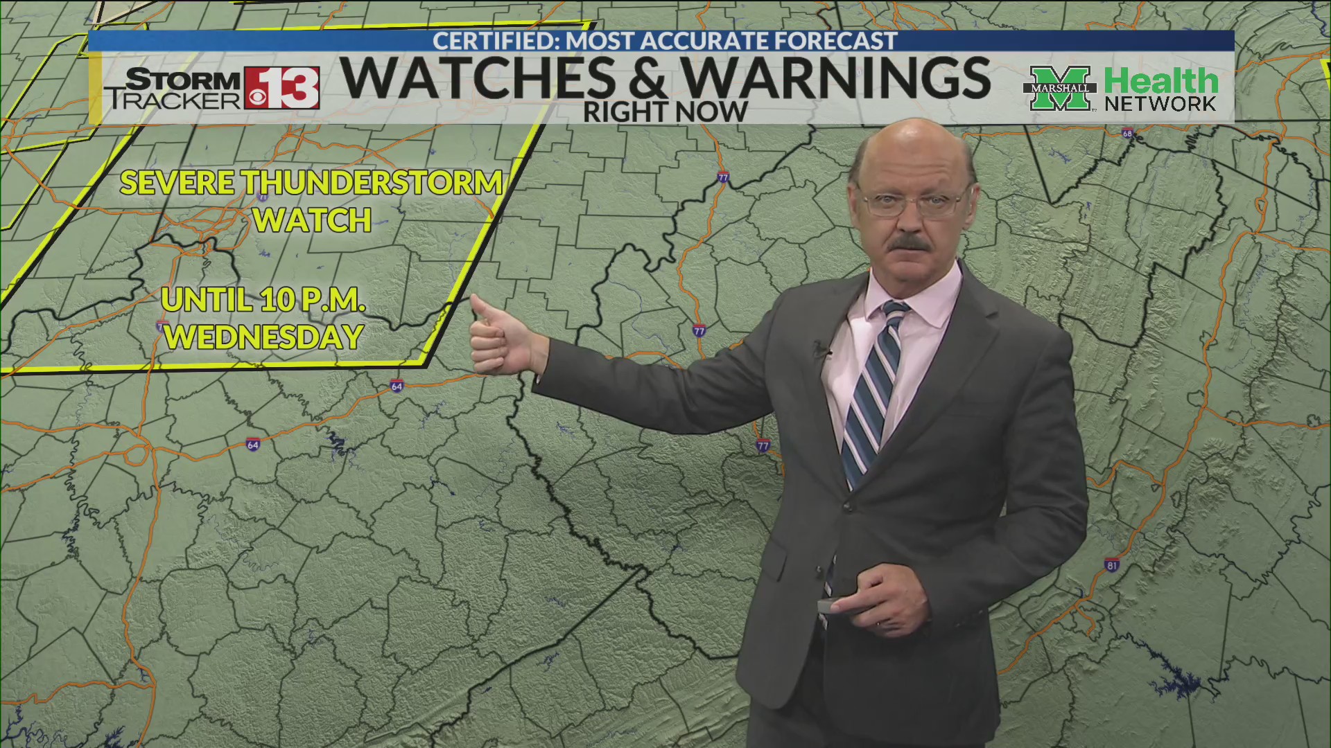 Severe thunderstorm watch for Wednesday night – WOWK 13 News