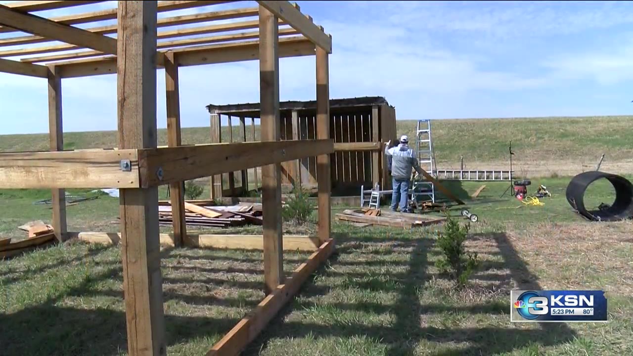 Old power poles turned into raptor enclosure – KSN-TV
