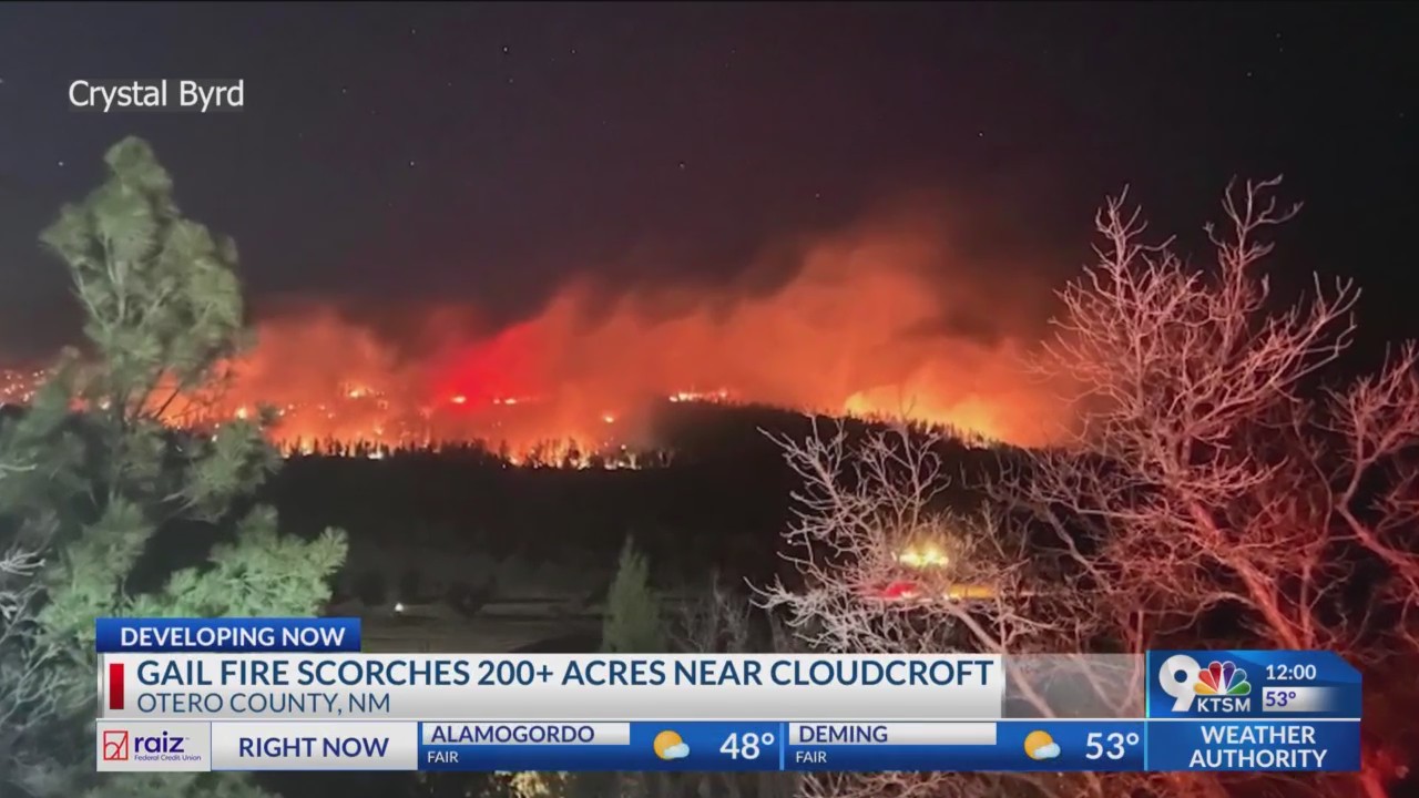 Gail fire grows over 200 acres in Otero County – KTSM 9 News