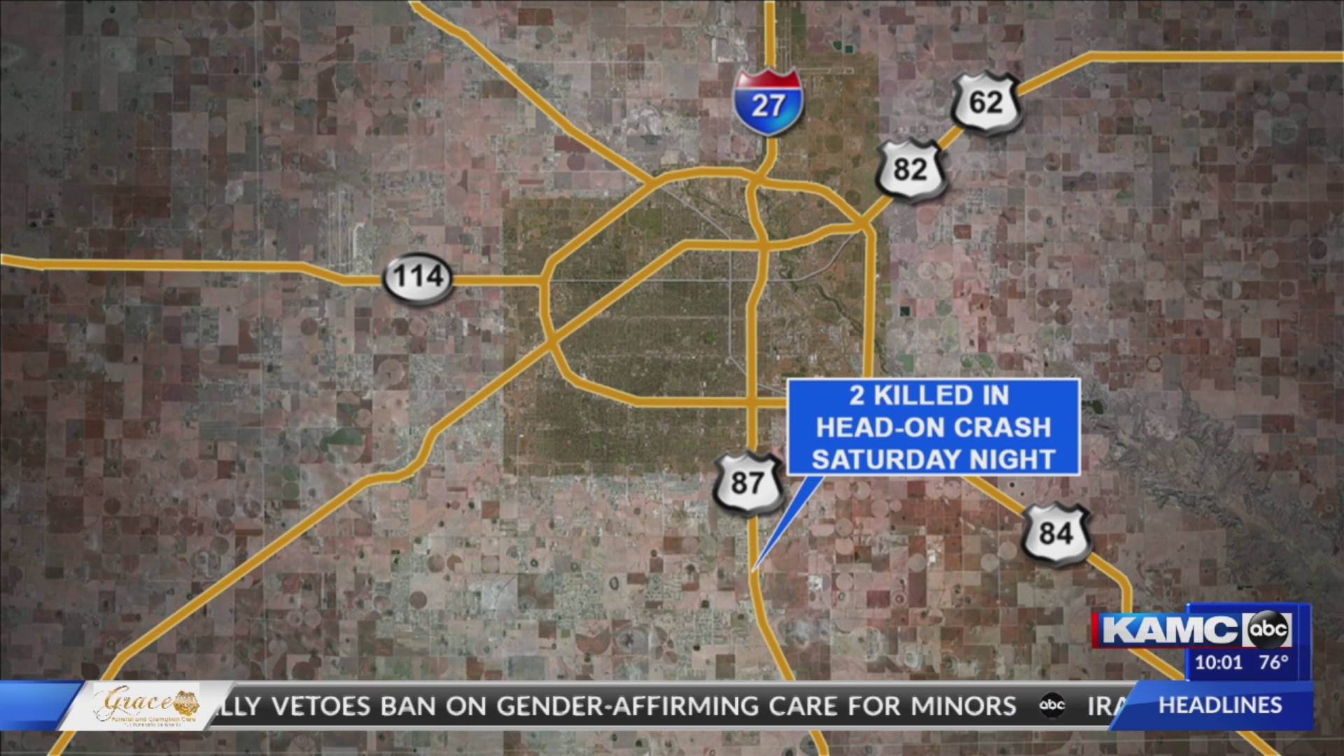 2 killed after head-on crash on Highway 87 in Lubbock Co. Saturday ...