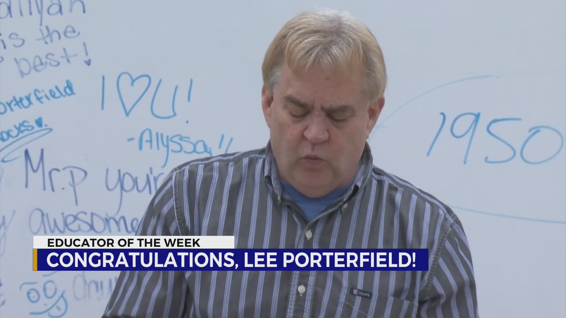 Educator of the Week: Lee Porterfield, Chuckey-Doak High School – WJHL ...