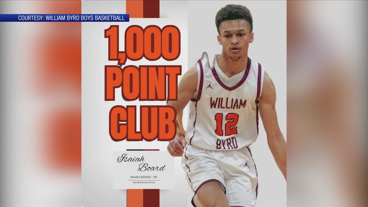 William Byrd’s Isaiah Board hits the 1,000 point club – WFXRtv