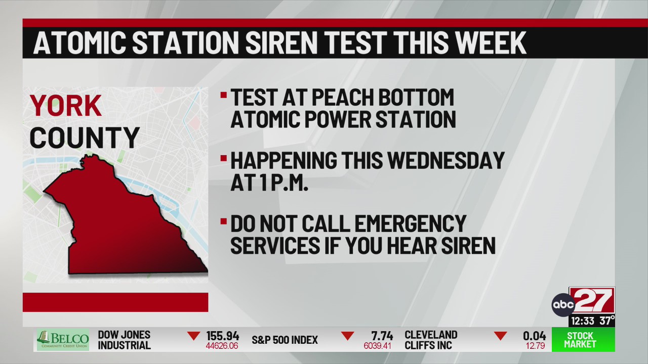 Peach Bottom Atomic Power Station to conduct siren test – PAhomepage.com