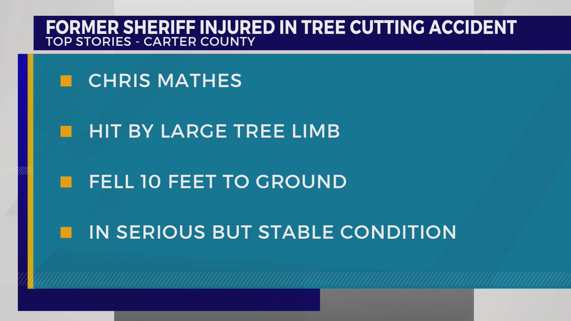 Former Carter County Sheriff seriously injured in tree-cutting accident ...