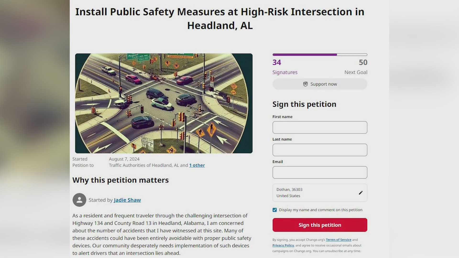 Headland resident pushes for more safety measures after recent crashes ...