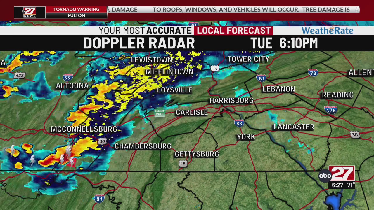 Tornado Warning issued in Fulton County – ABC27